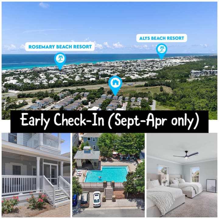 Peaceful Area, Next To 30a! Pool, Bikes, Fire Pit. - Rosemary Beach, FL