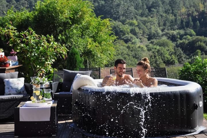 Confort | 20' De Santiago | Bbq | Jardin | Jacuzzi - Noia