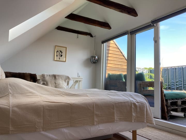 Roof Terrasse In Central Copenhagen, Bedroom Loft - Copenaghen