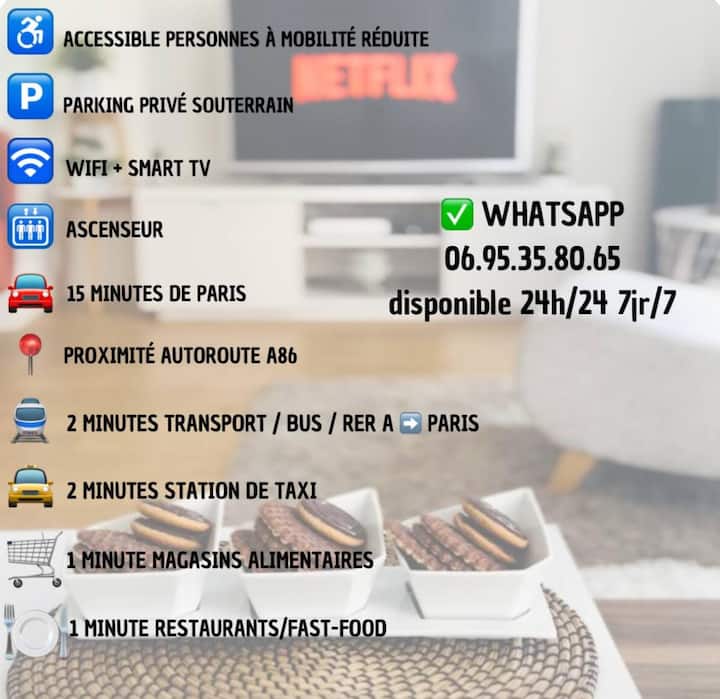 Cosyappartrueil 50m2 & Parking (En Supplément 5€) - Rueil-Malmaison