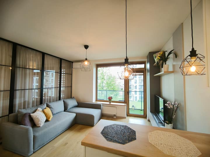 Brand New Central & Free Private Parking, Netflix - Vilnius