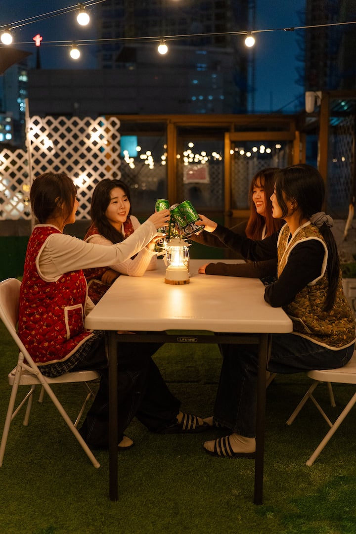 용산 루프탑｜63·남산뷰 4룸 10인 가족·친구 장기숙소 겨울야경명소 - 