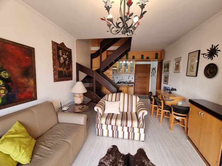 Apto Estiloso Com Lareira E Piscina No Centro! - Gramado