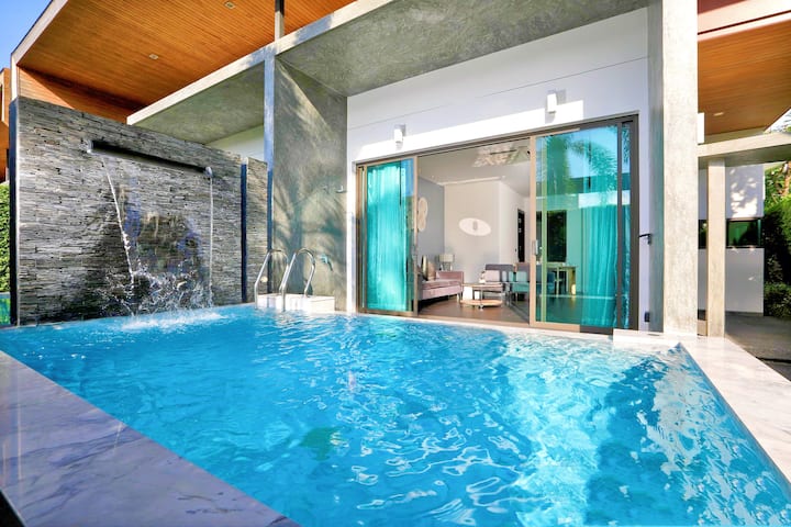 宁静现代风格两卧别墅 高性价比 离查龙码头10分钟 - Phuket