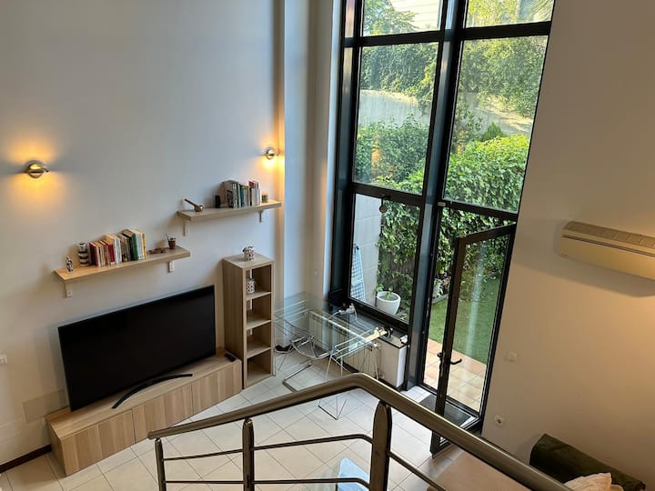 Loft Fresquito Con Jardín. Aire, Parking Y Wifi - Adolfo Suárez Madrid–Barajas Airport (MAD)