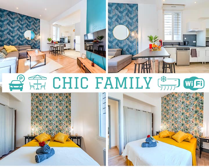 Chic Family - Neuf & Moderne - T3 Clim & Parking - Perpignan