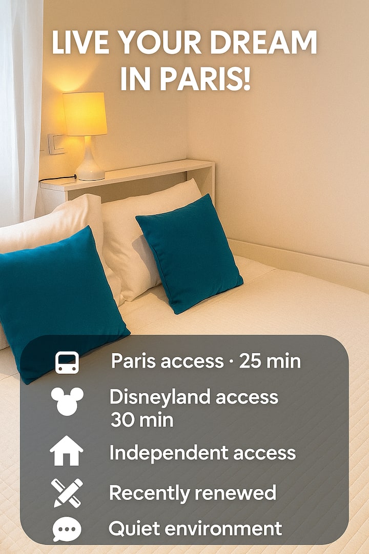 Studio 2 Personnes/demi Chemin Paris Et Disneyland - Villiers-sur-Marne