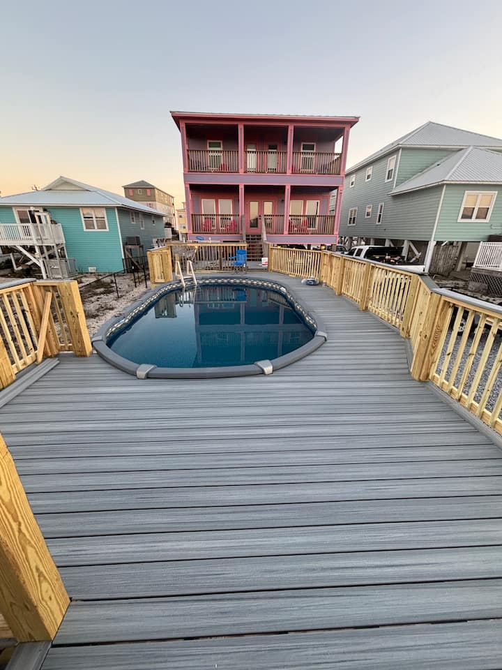 Heated Pool & New Deck By 27feb26 ! 8bd/6ba 25ppl - Gulf Shores, AL