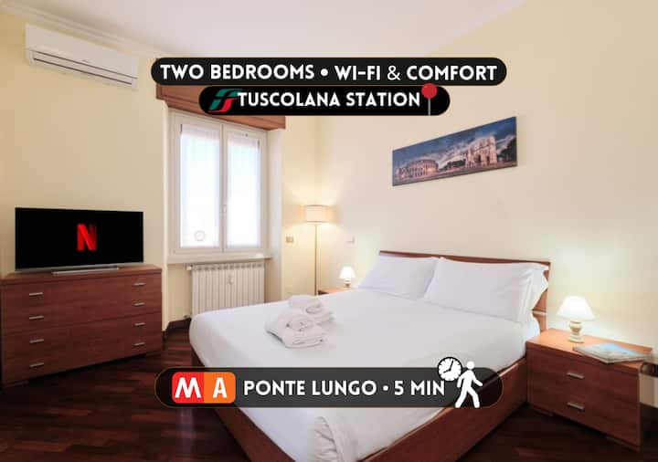 [Centre à 15'] Confort & Wifi – Métro 5’ - Ciampino