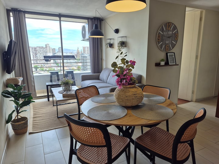 Moderno 2 Hab -2 Camas -Parking Gratis-aire Acond. - Santiago