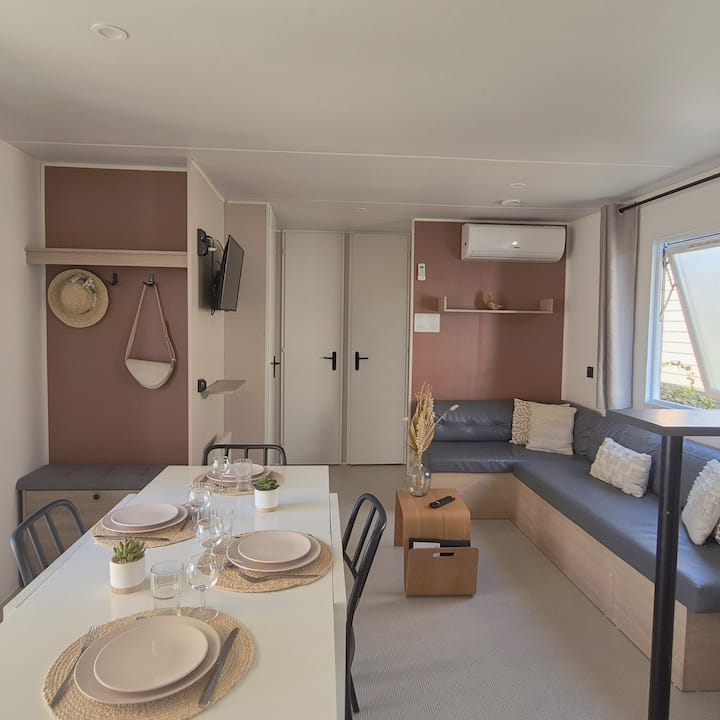 Mobil Home Le Cosy Piscines, Plage  Camping 5* - Pyrénées-Orientales