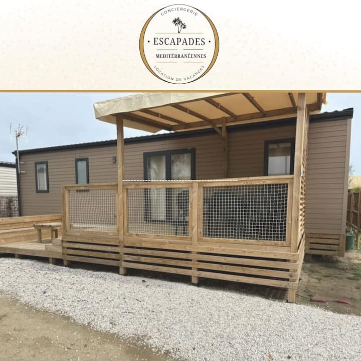 Le Cosy Mobil Home Piscines Et Plage à 200 M - Torreilles