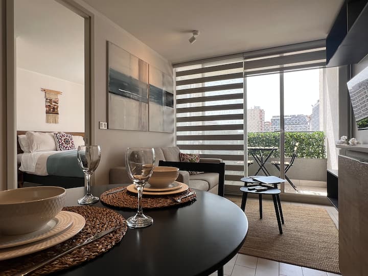 Acogedor Dpto Con Ac En Centro Histórico Santiago - Santiago