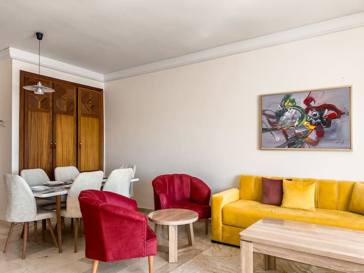 Marina Peakview 2bds Apartment, 2min/beach - Agadir