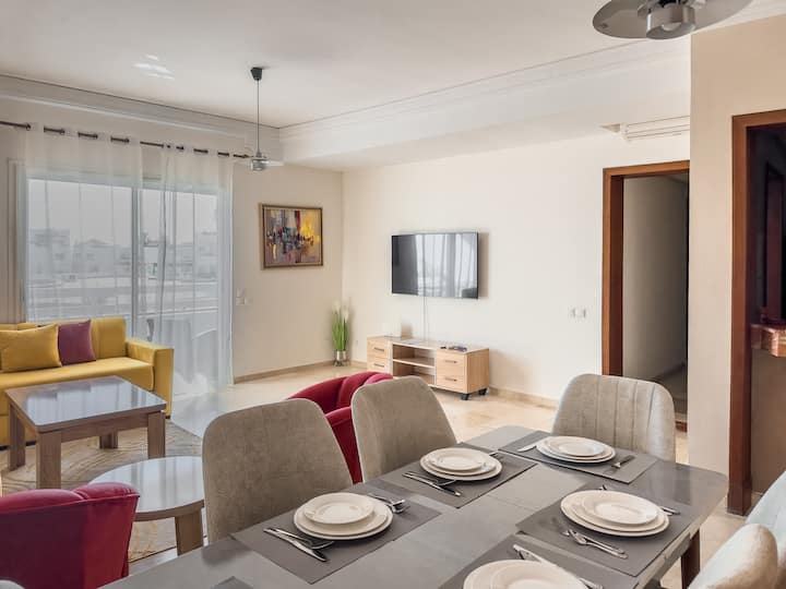 Marina Peakview 2bds Apartment, 2min/beach - Agadir