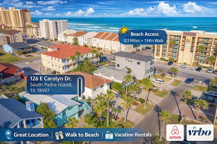 Warm Vibes " 5 Mins To Beach " Cool Retro Feel - South Padre Island