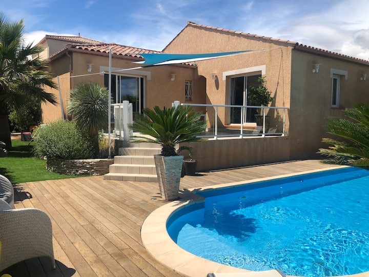 Villa Climatisée Avec Piscine - Béziers