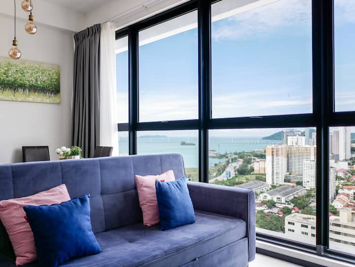 Comfort Seaview 3br@urban Suite 6-8pax - Penang