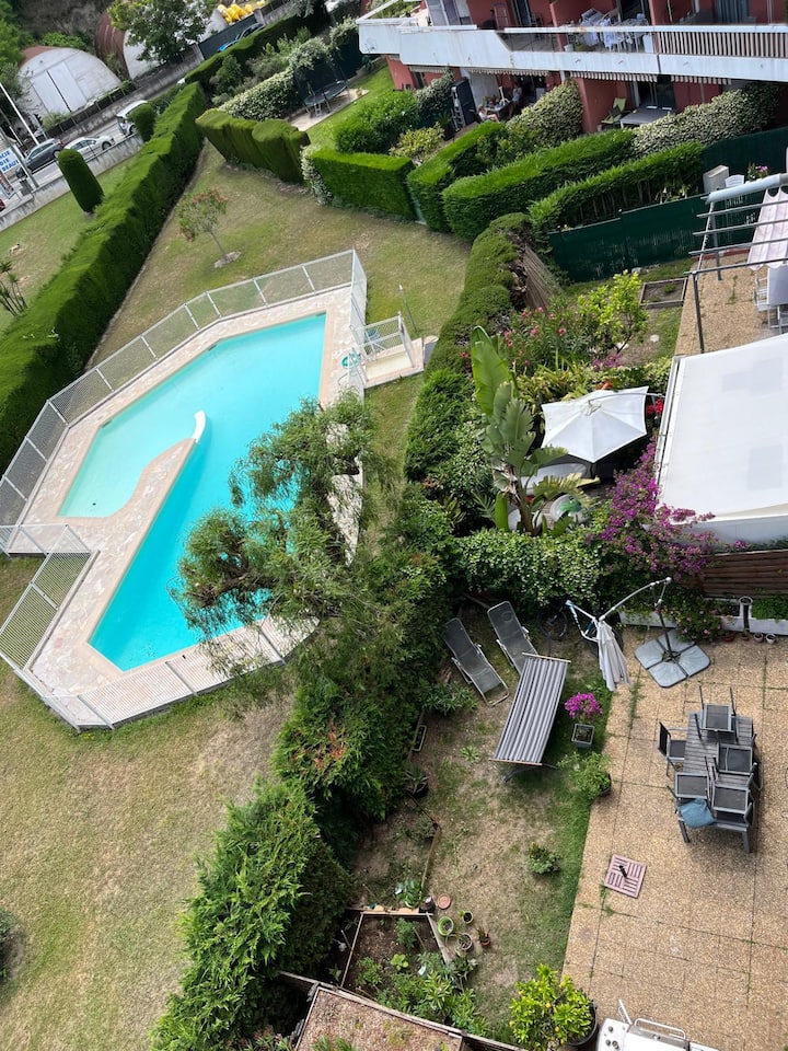 4p Sud Dernier éTage Piscine - Cagnes-sur-Mer