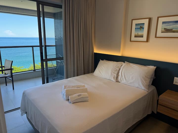 Vista-mar E Pé Na Areia Em Ondina 1/4 Completo - Barra