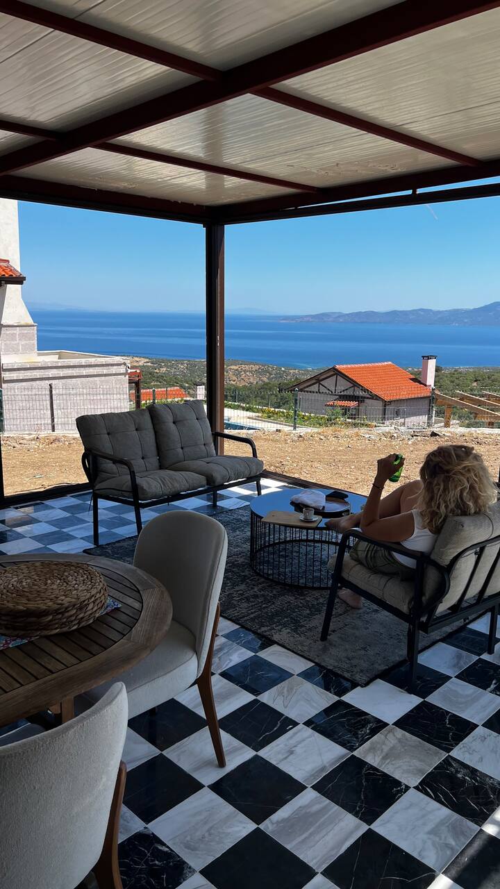 Midilli Manzaralı Assos Tas Ev - Assos