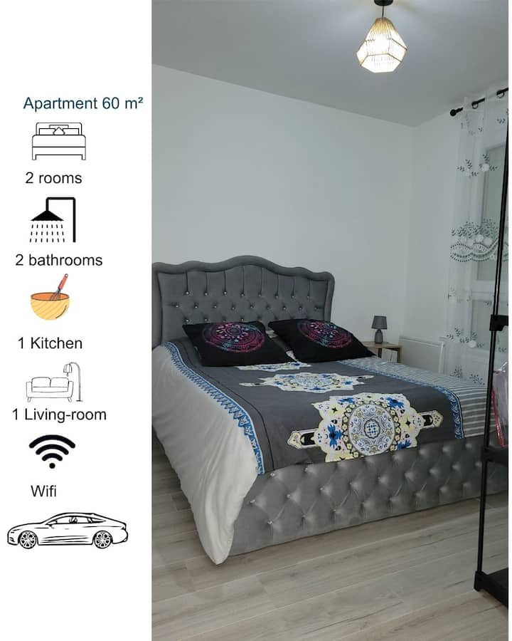 Appartement Proche Du Métro Avec Parking Chez Inès - Hauts-de-Seine