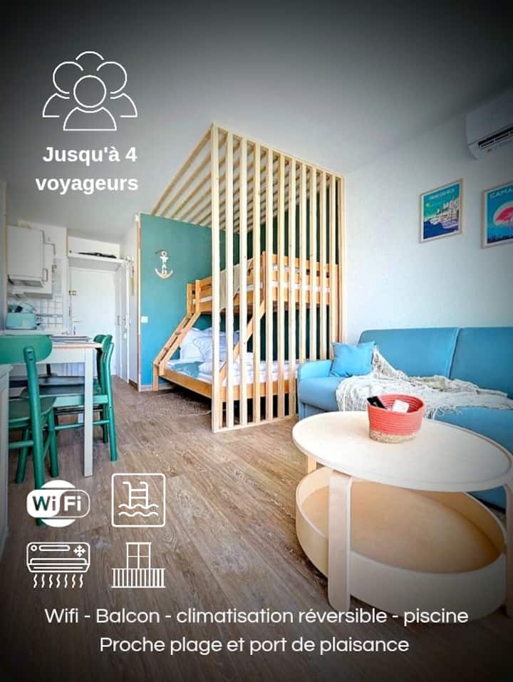 Studio 4p Le Grau Du Roi - Port Camargue