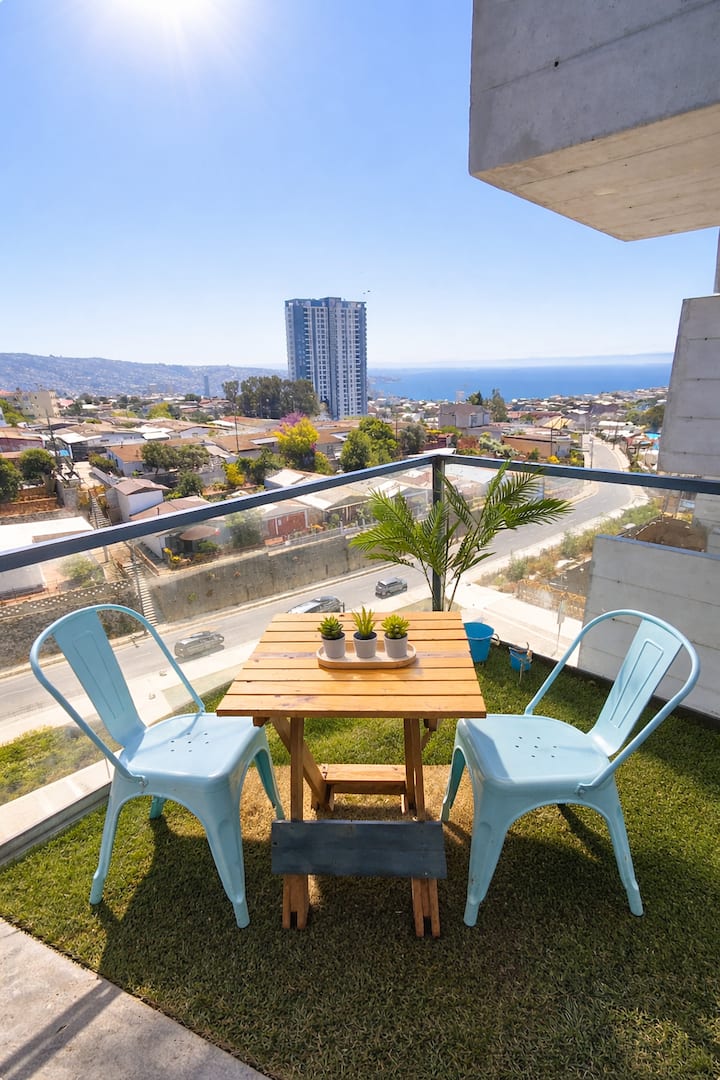 1506,amplio Departamento Familiar Con Terraza - Valparaíso