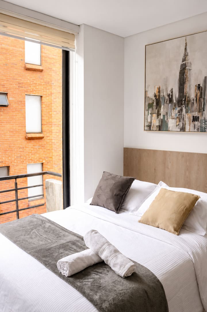 Np° 514 - A Bright Studio With A Balcony, Parque 93 - 보고타