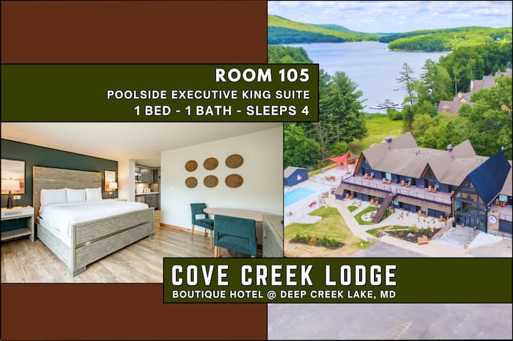 Cove Creek Lodge: 105 Poolside Executive King - Deep Creek Lake, MD