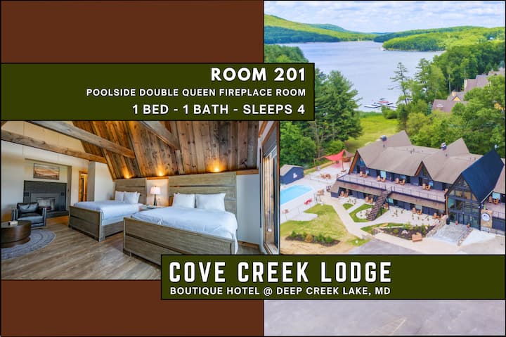 Cove Creek Lodge: 201 Poolside 2-queen W/fireplace - 오클랜드