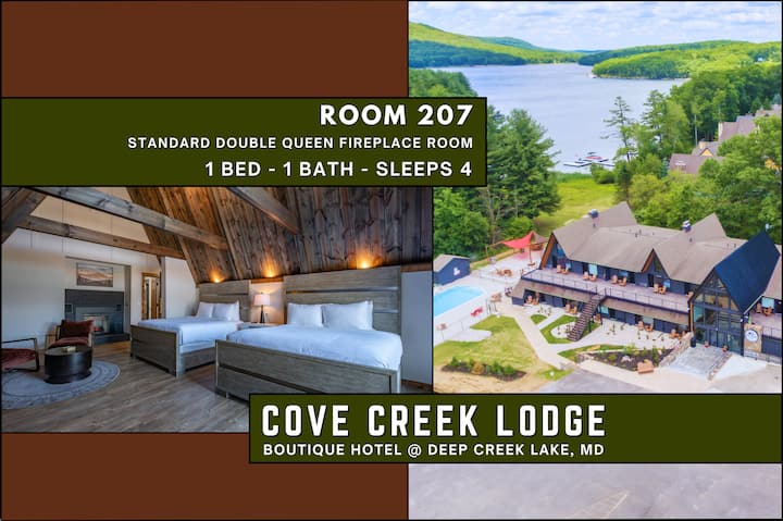 Cove Creek Lodge: 207 Standard 2-queen W/fireplace - 오클랜드