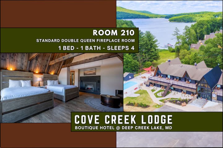 Cove Creek Lodge: 210 Standard 2-queen W/fireplace - 오클랜드