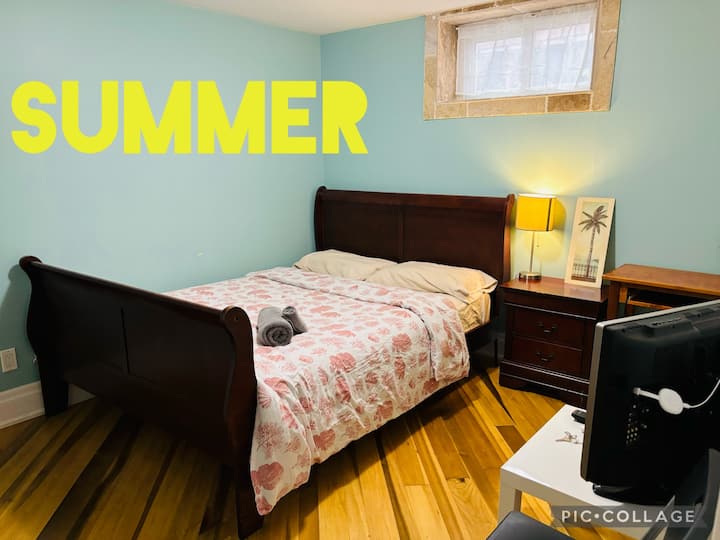 Bright & Cosy Basement Unit Near Airport! - Lakeshore