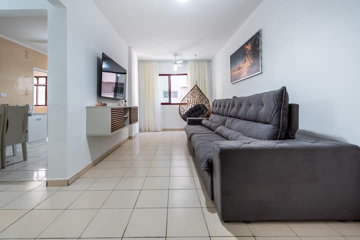 Apto A 90m Da Praia + Garagem Grátis E Conforto - Praia Grande