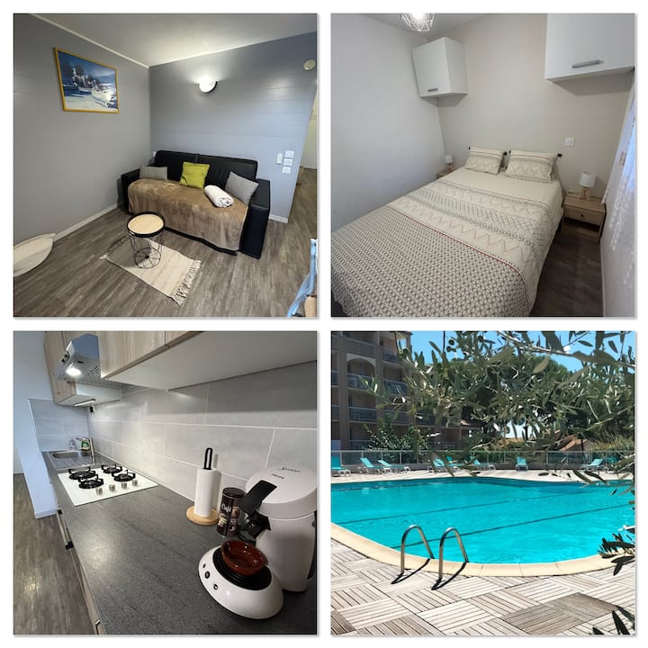 Le Carpe Diem T2 Rénové Piscine Parking, Clim Wifi - Balaruc-les-Bains