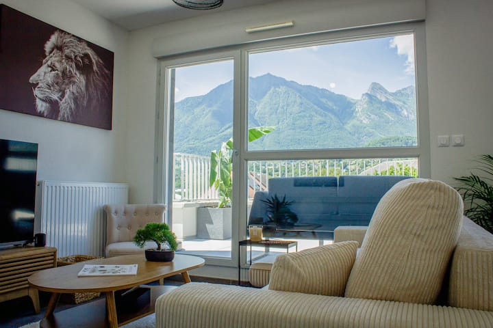 Le Rooftop - Vue Panoramique, Terrasse, Parking - Albertville