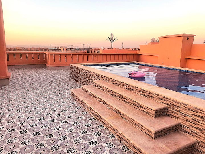 Hypercentre Guéliz.cosy.
2 Piscines. 
Sauna/hammam - Marruecos
