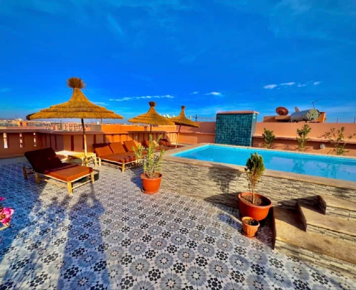 Hypercentre. Guéliz.cosy
2 Piscines/sauna/hammam. - Morocco