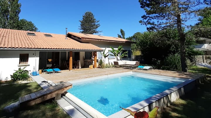 Maison 8 Pers Avec Piscine, Bassin D'arcachon - Mios