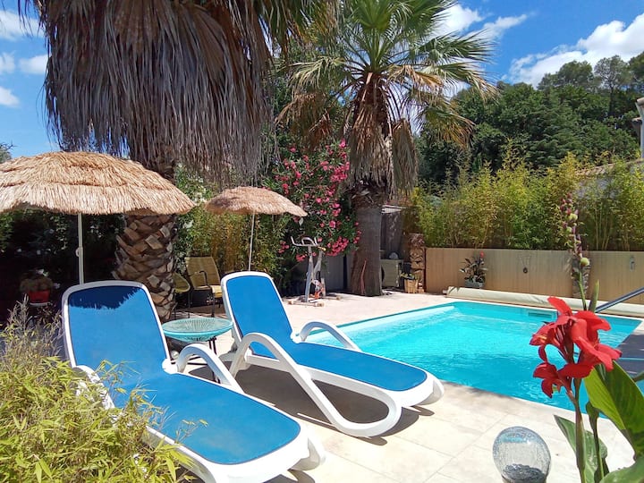 Villa Pmr Piscine, Jardin Exotique, Mer à  20min - Lunel