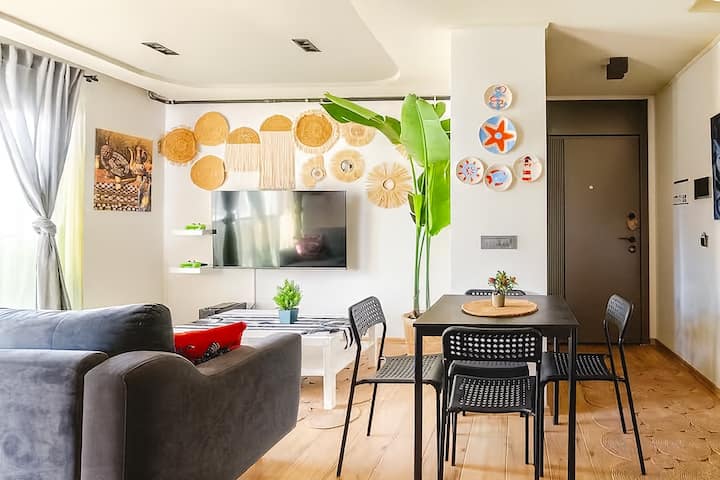 Denize 5 Dk |Lüks 3+1| Yerden Isıtma & Hızlı Wi-fi - Antalya