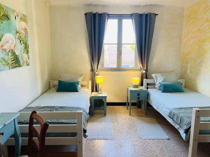 Chambre Twin Au Mas Losange - Orange