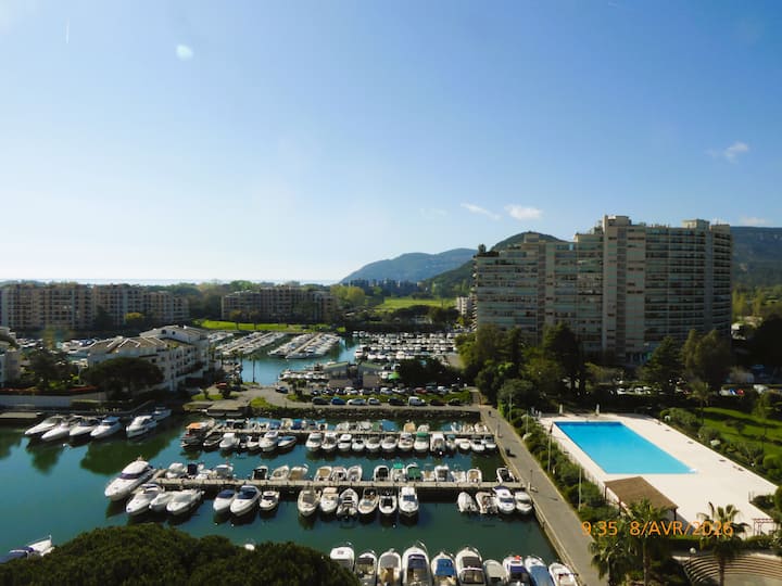 Confort, Vue Mer, Etage Elevé, Piscine, Clim, Golf - Mandelieu-La Napoule