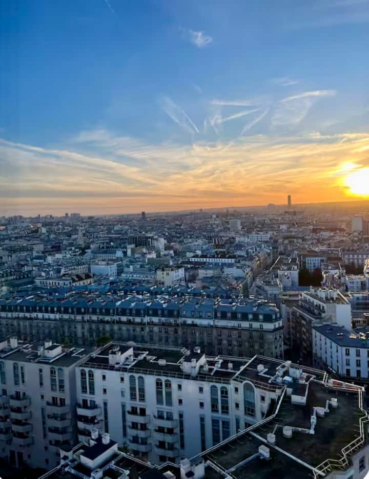 Dernier éTage, Vue Unique, 3 Chambres à Belleville - París