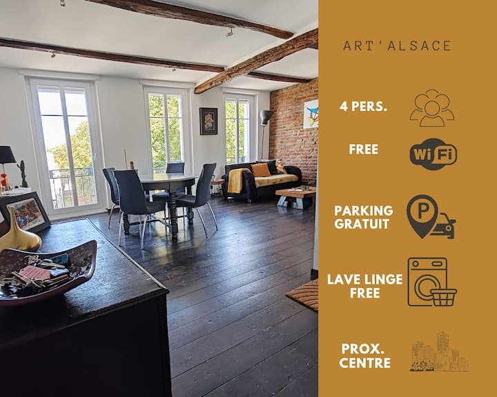 *Art'alsace* Lumineux - Prox.gare Et Centre Ville - Mulhouse