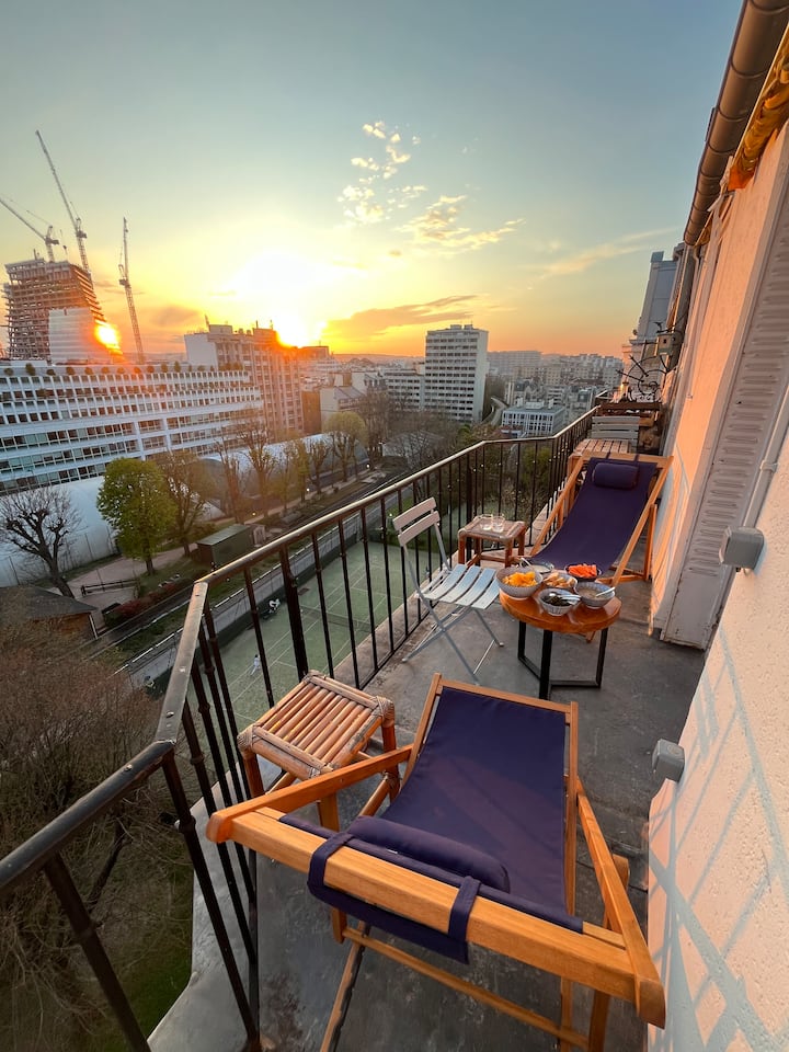 Bel Appartement De 3 Chambres Avec Terrasse Et Vue - Cachan