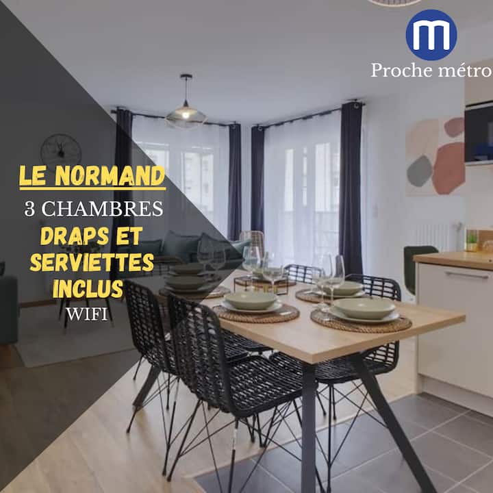 Le Normand - Spacieux T4 Neuf Avec 3 Salles D’eaux - Rennes