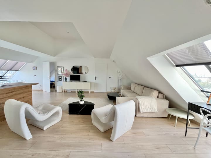 Penthouse 90m²+terrace+parking 10m' Paris Center - Alfortville