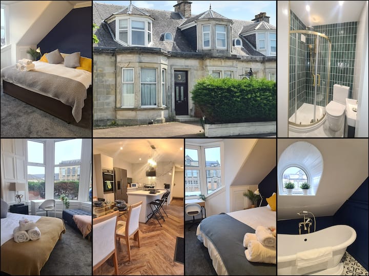 Spacious 5 Bed House Sleeps 10 5 Bathrooms Parking - Ayr, UK